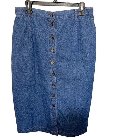 Koret | Skirts | Vintage Koret City Blues 6p Denim Jean Skirt Midi ...
